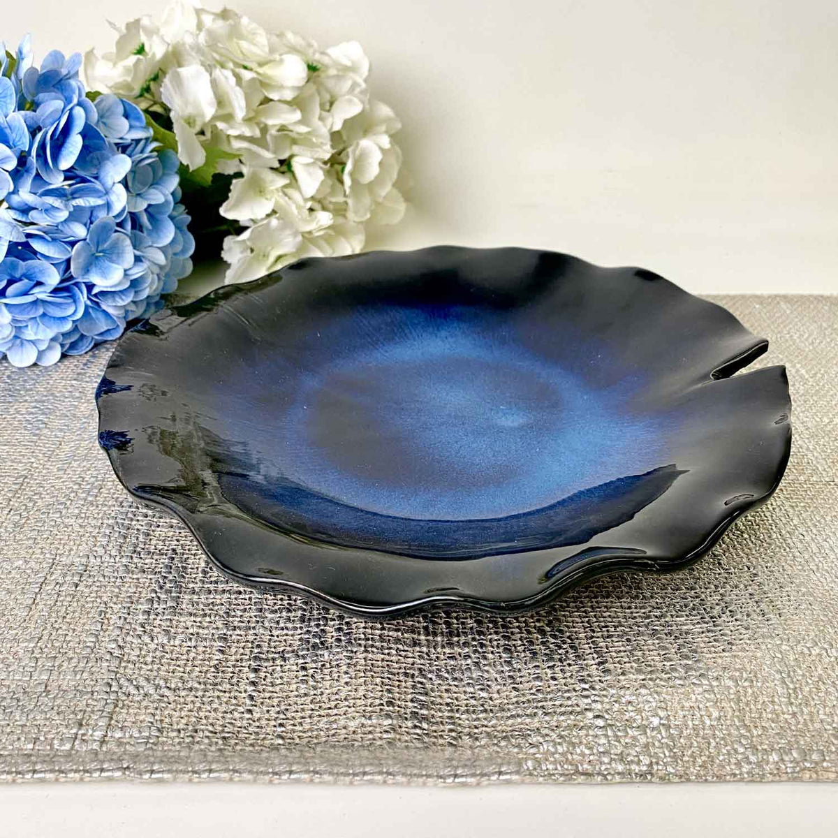 Round Ceramic Plate - Midnight Blue – Faaya Gifting