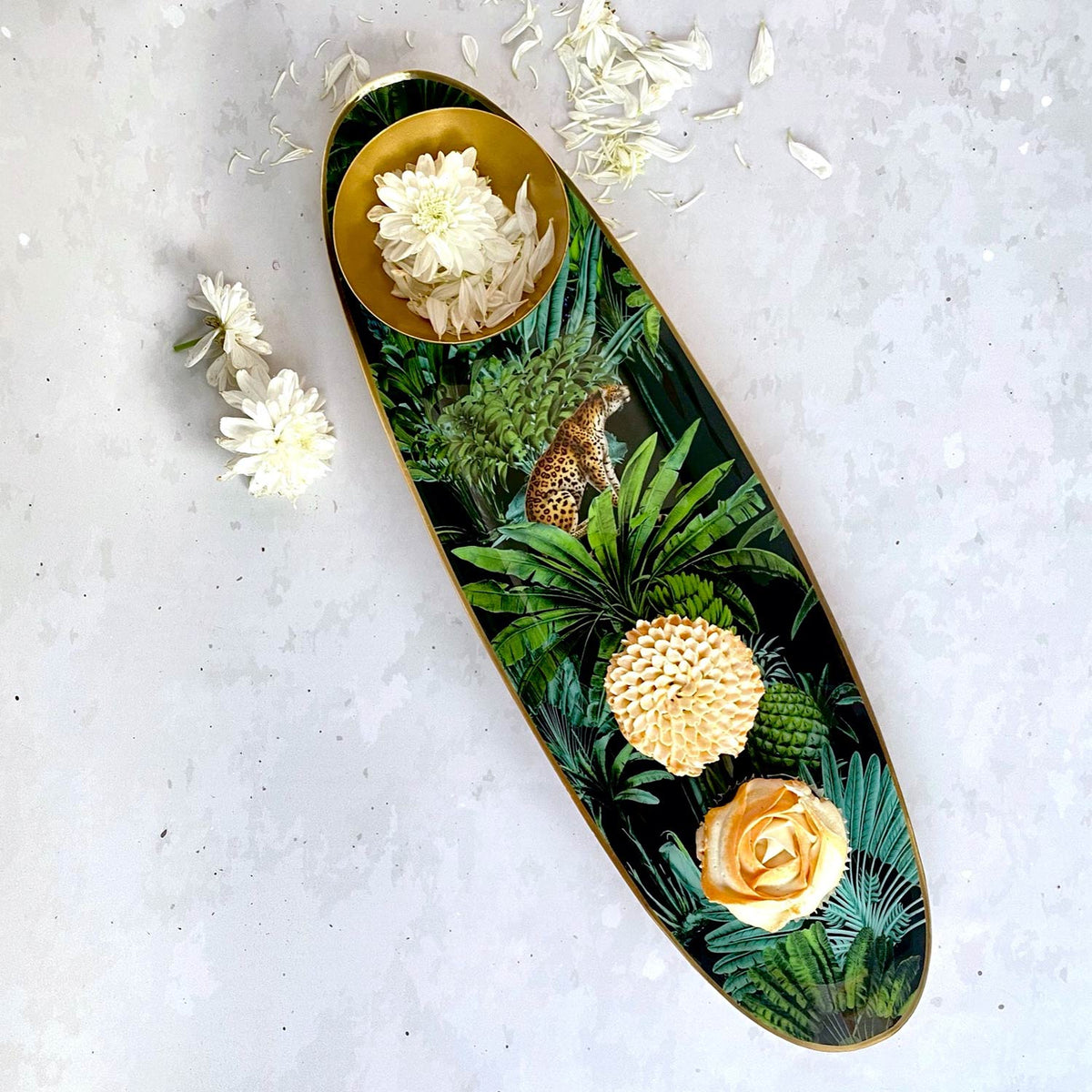 Oval Platter With Dip Bowl - Amazonia Night – Faaya Gifting