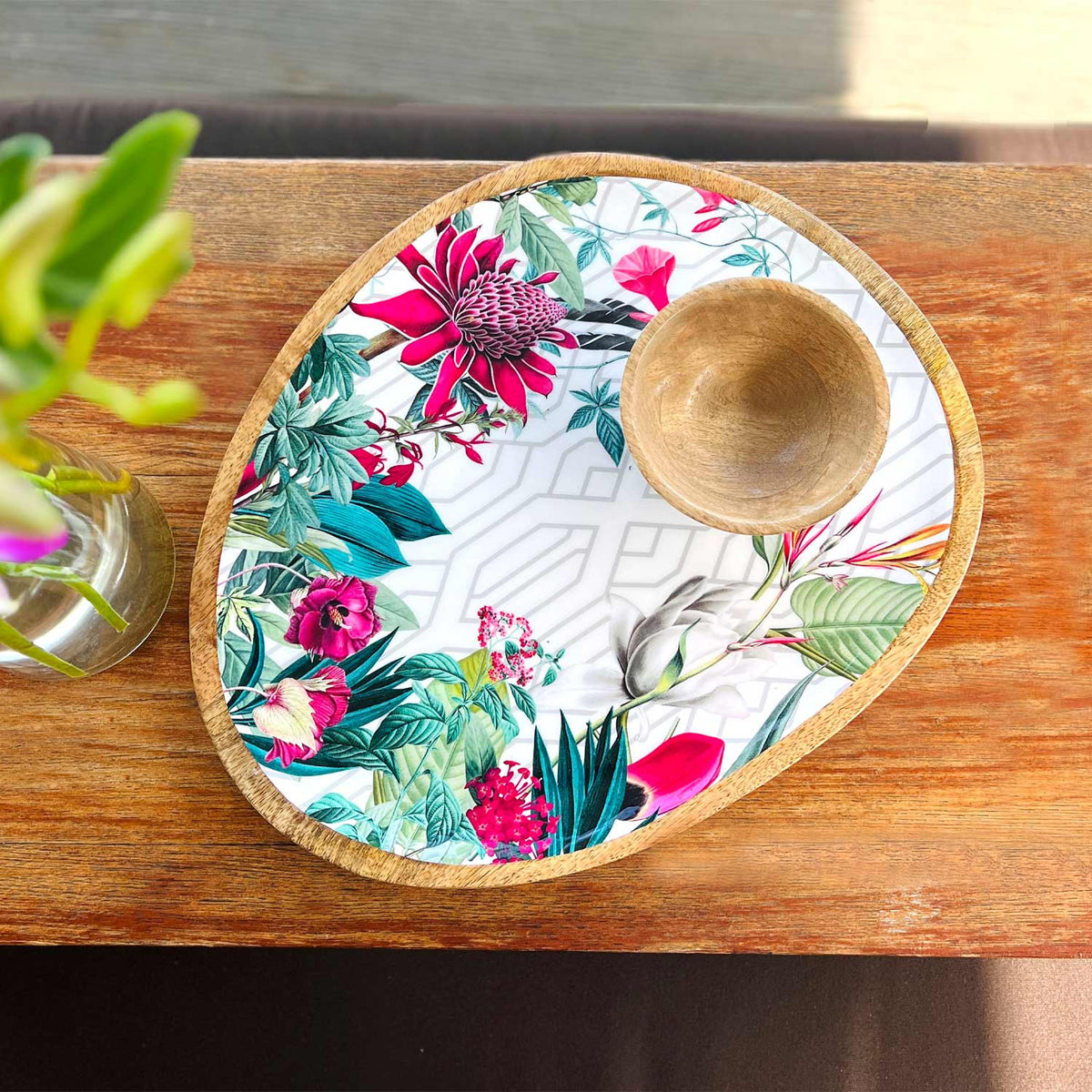 Large Oval Platter with Dip Bowl - Chilean Blanco – Faaya Gifting