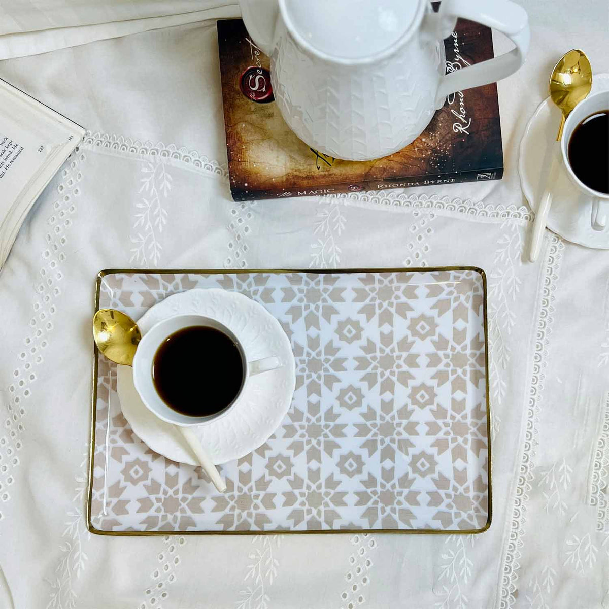 Serving Tray, Small Rectangle - Handloom Harmony – Faaya Gifting