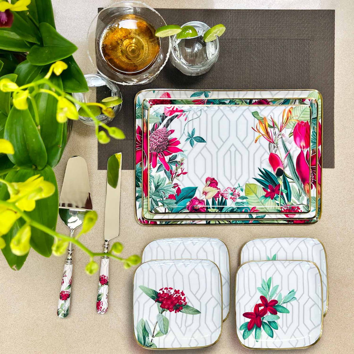 Square Quarter Plates, Set of 4 - Chilean Blanco – Faaya Gifting